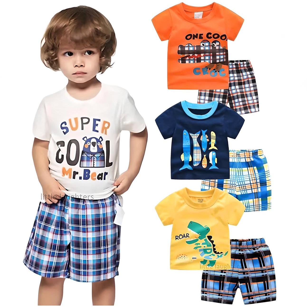 (0-4Y) Boy Clothes Corp Terno for Kids Boys Fashion Sando Shorts Set Summer Tshirt | Shopee ...