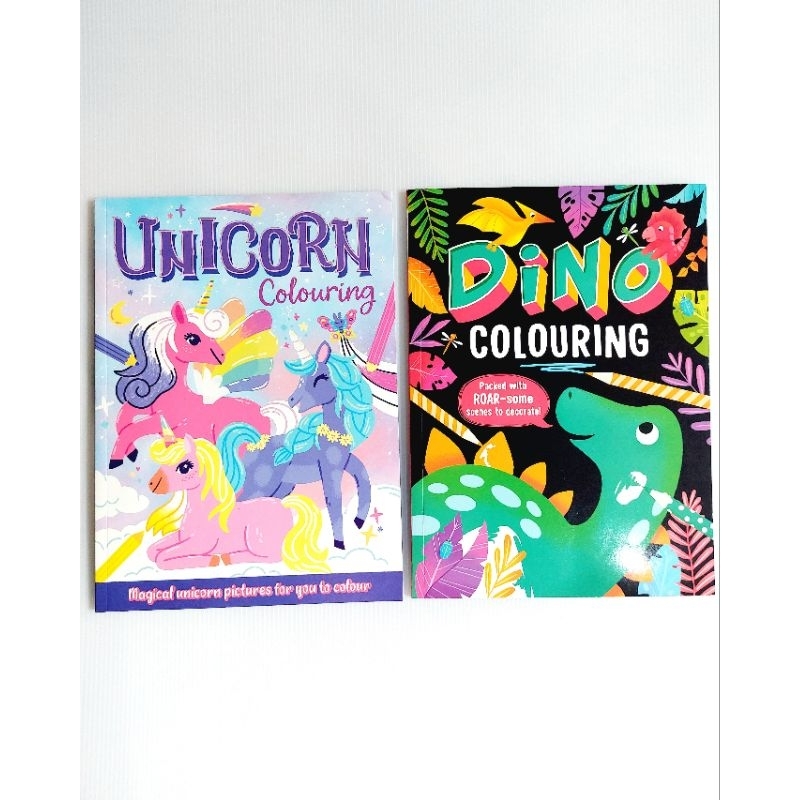 Colouring Books - Unicorn, Dinosaurs | Shopee Philippines