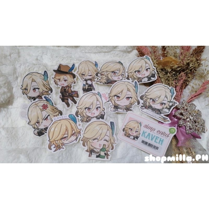 Genshin Impact Kaveh Sticker, 12 Stickers per pack, Genshin Stickers ...