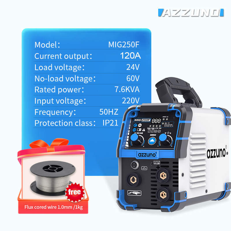 AZZUNO MIG Welding Machine Inverter 220V gasless mig-160X arc welding ...
