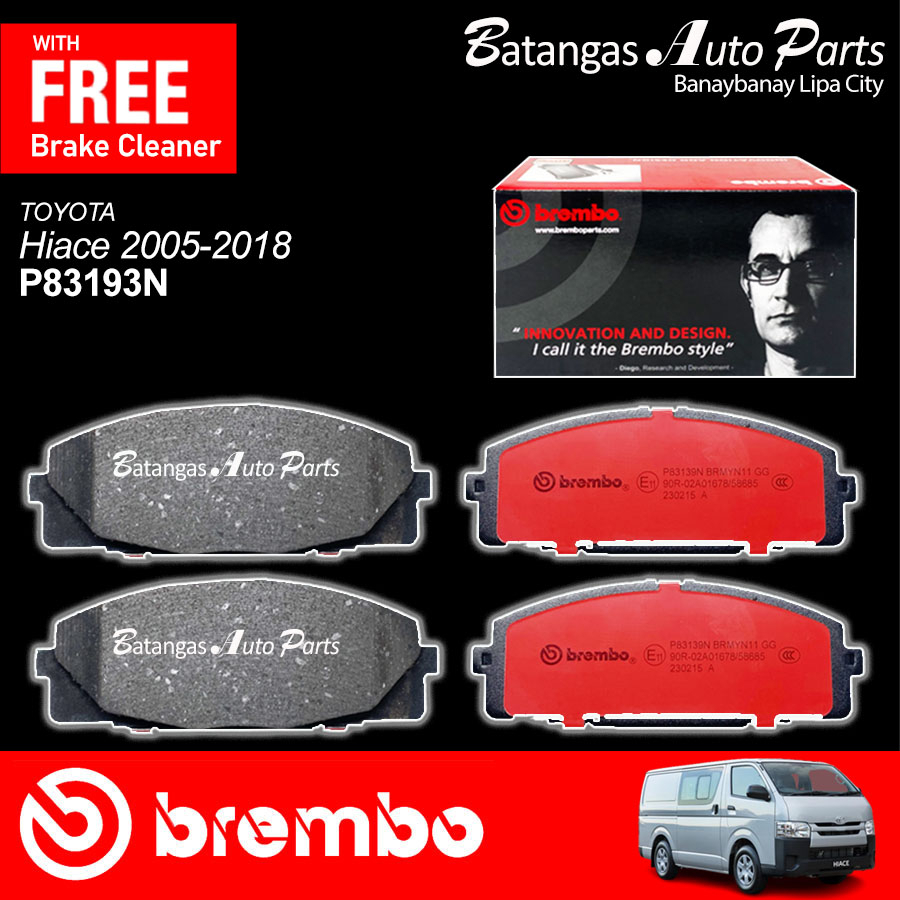 BREMBO FRONT BRAKE PAD TOYOTA HIACE 2005-2018 1SET 4PCS | Shopee ...