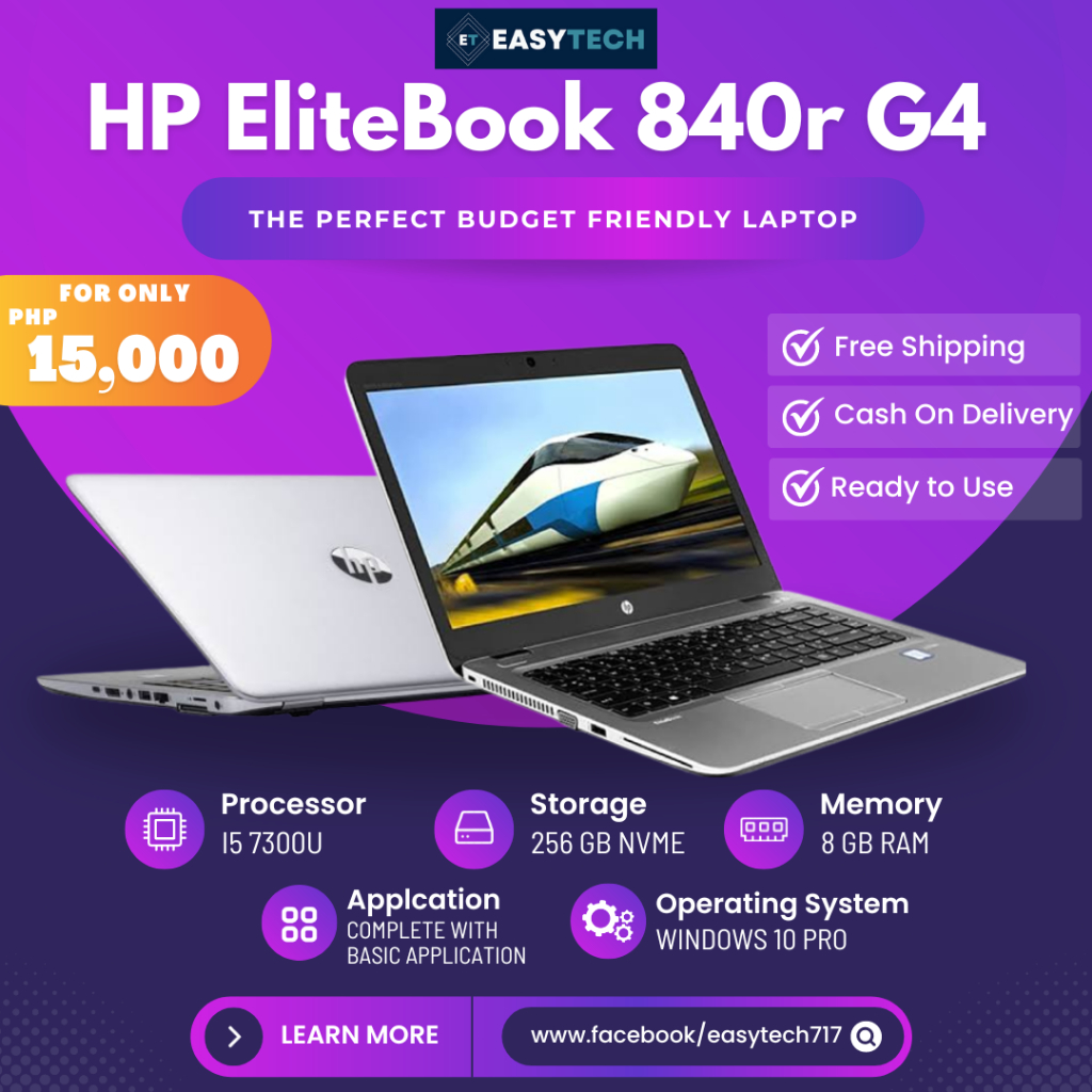 EASYTECH | Laptop HP ELITEBOOK 840r G4 i5 - 7300u 2.71 GHz 8gb 256GB ...