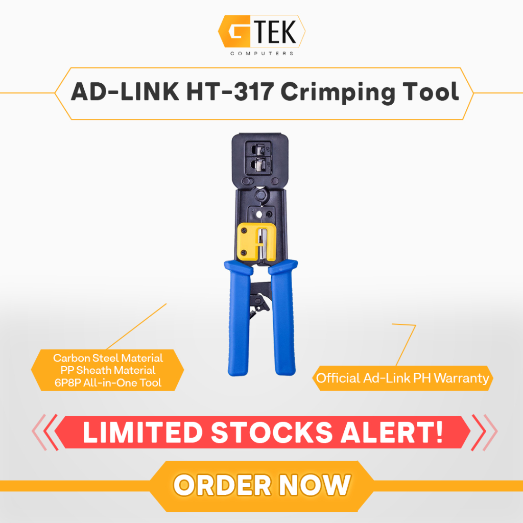 AD-Link HT-317 Carbon Steel 6P8P Crimping Tool | Shopee Philippines