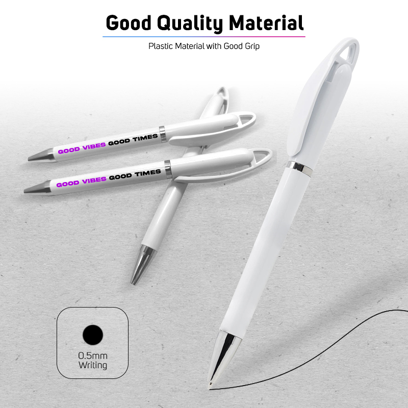 50pcs White Printable Ballpen Using Laser Decal UV Stickers Sublimation ...
