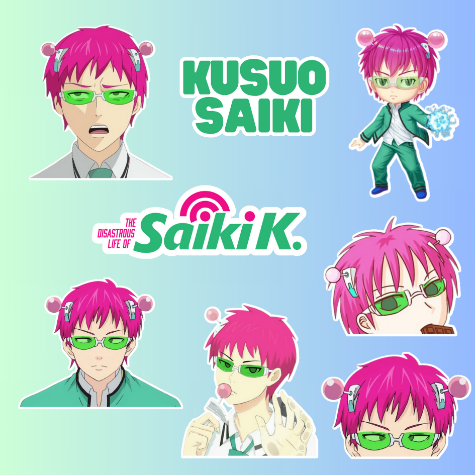 SAIKI K PEEKER VINYL STICKER with Freebies 3 INCHES WATERPROOF KUSUO ...