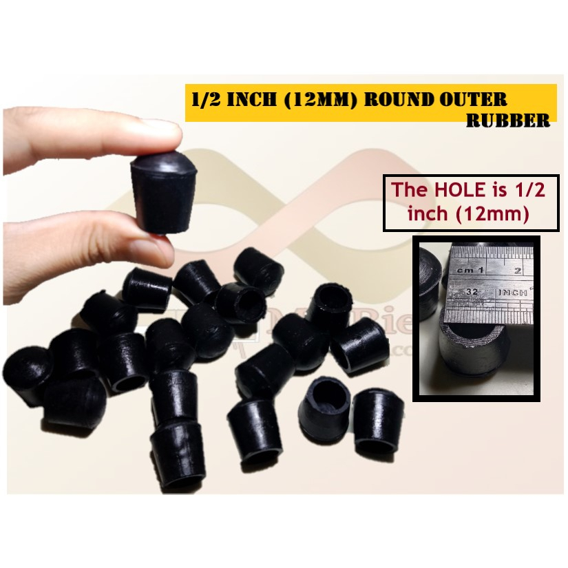 1/2 inch (12MM) inner diameter ROUND OUTER HEAVY DUTY Tubular Rubber ...
