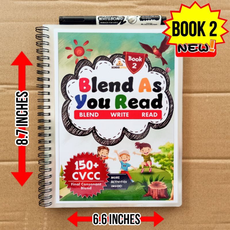 CVCC Laminated Reading Book | Blend As You Read Book 2 | Reading Book ...