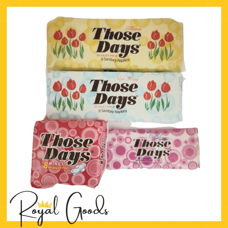 Those Days Napkin 8s (Wings, Non Wings, Thins, Panty Liner) | Shopee ...