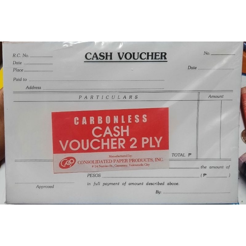 CASH Voucher 2 Ply Carbonless sold per pad and per pack | Shopee Philippines