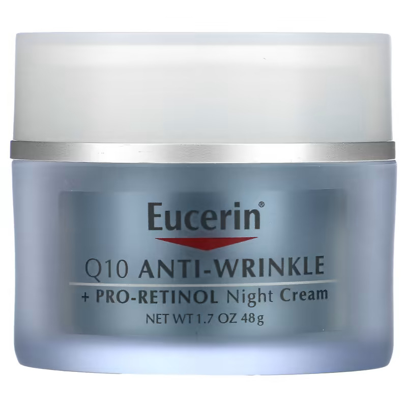 Eucerin, Q10 Anti-Wrinkle + Pro-Retinol Night Cream, 1.7 fl oz (48 g ...