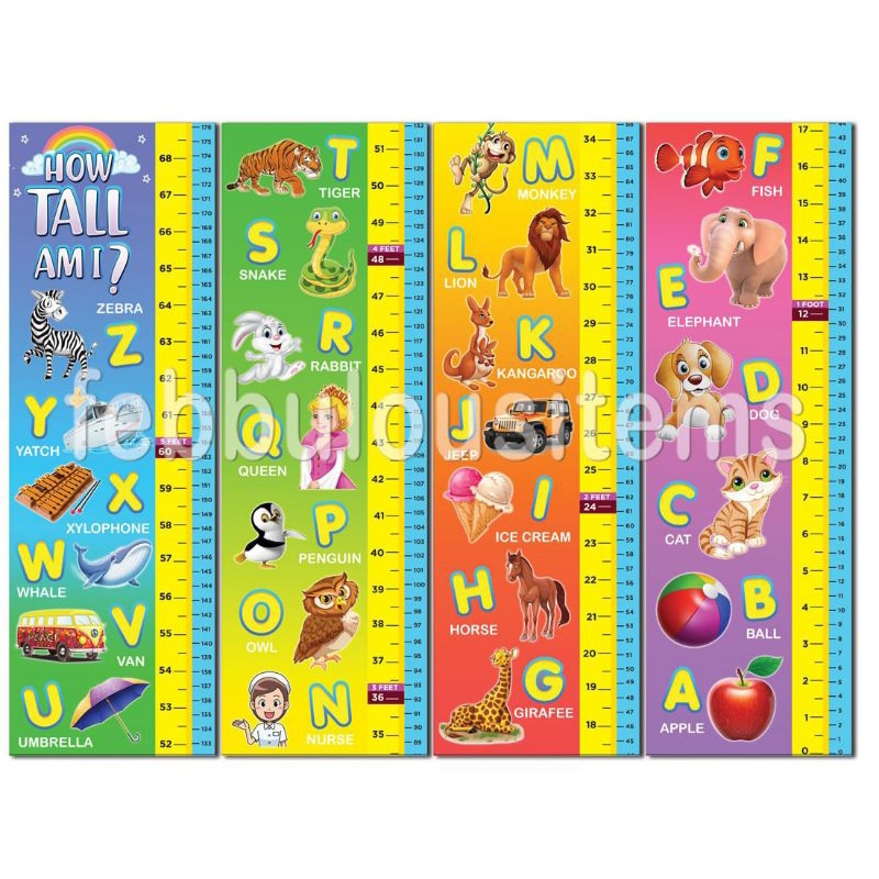 "How Tall Am I" Height Chart Measure Wall (Set) | Shopee Philippines