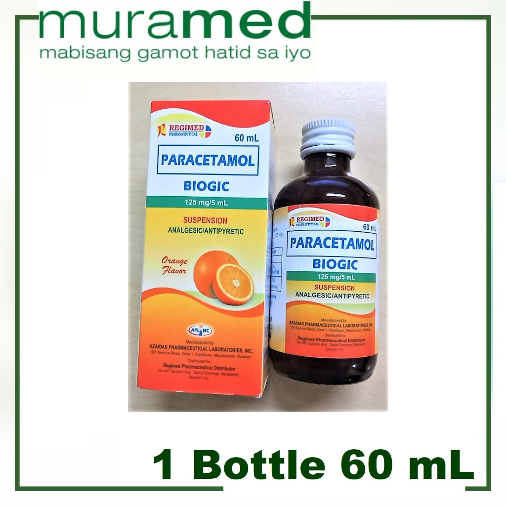 Biogic Paracetamol Suspension 125 mg Orange 60 mL | Shopee Philippines
