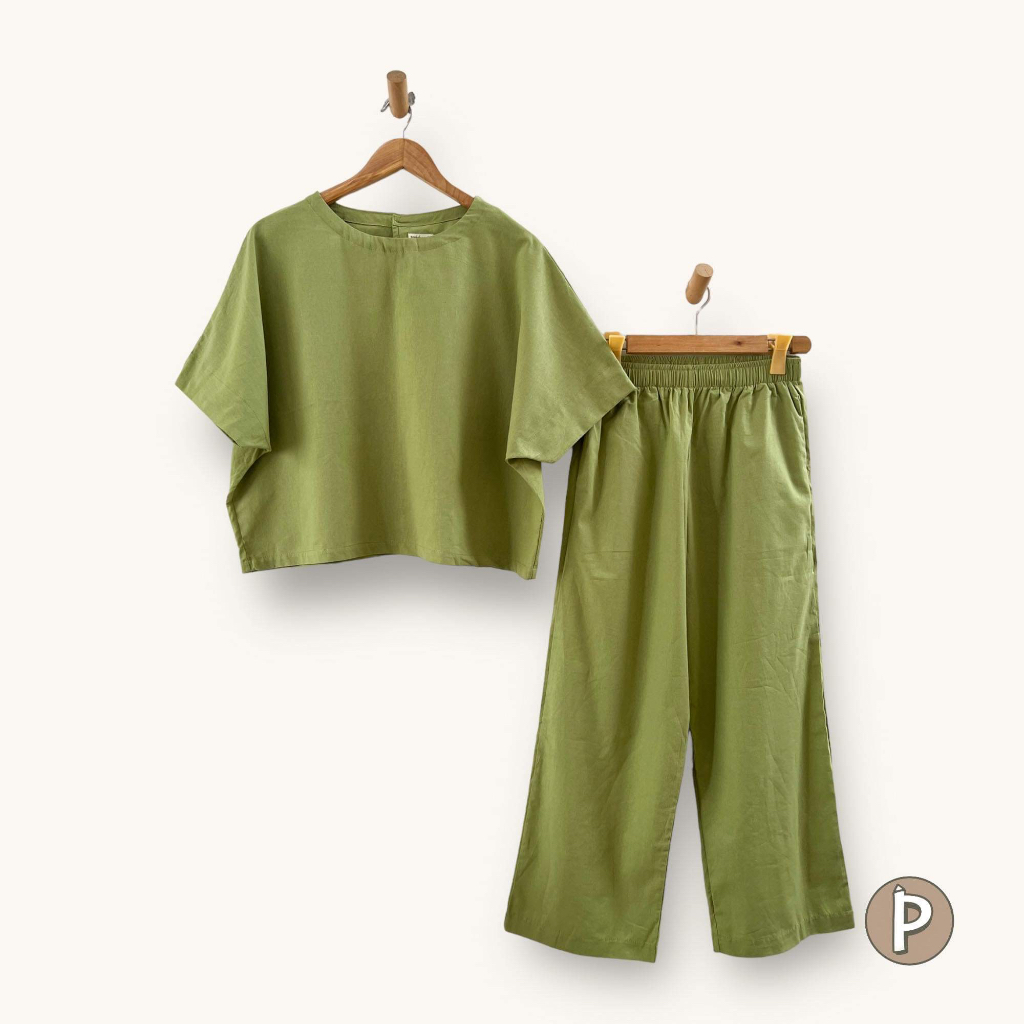 Pambahaymnl Batwing Linen Set | Shopee Philippines