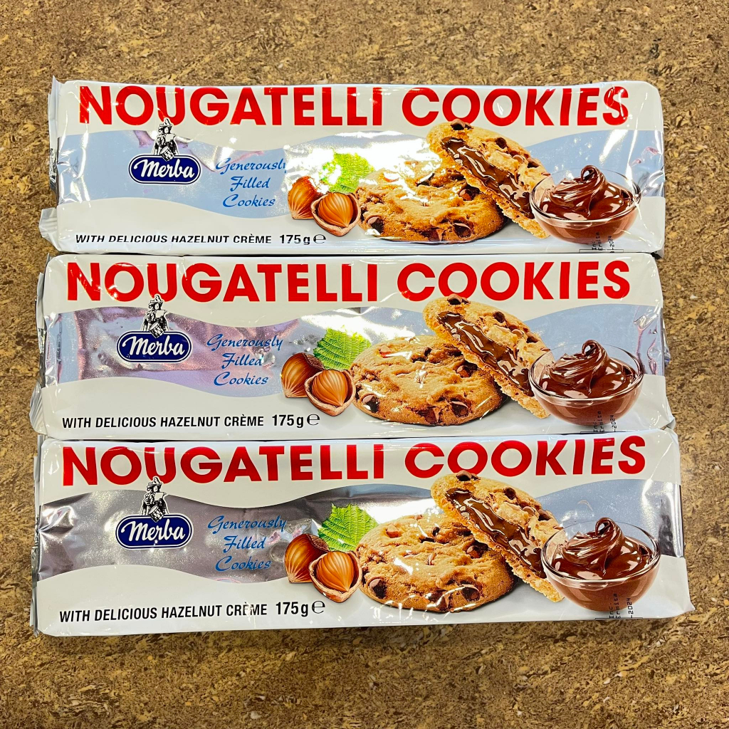 Merba Nougatelli Cookies with Delicious Hazelnut Creme, 175g | Shopee ...