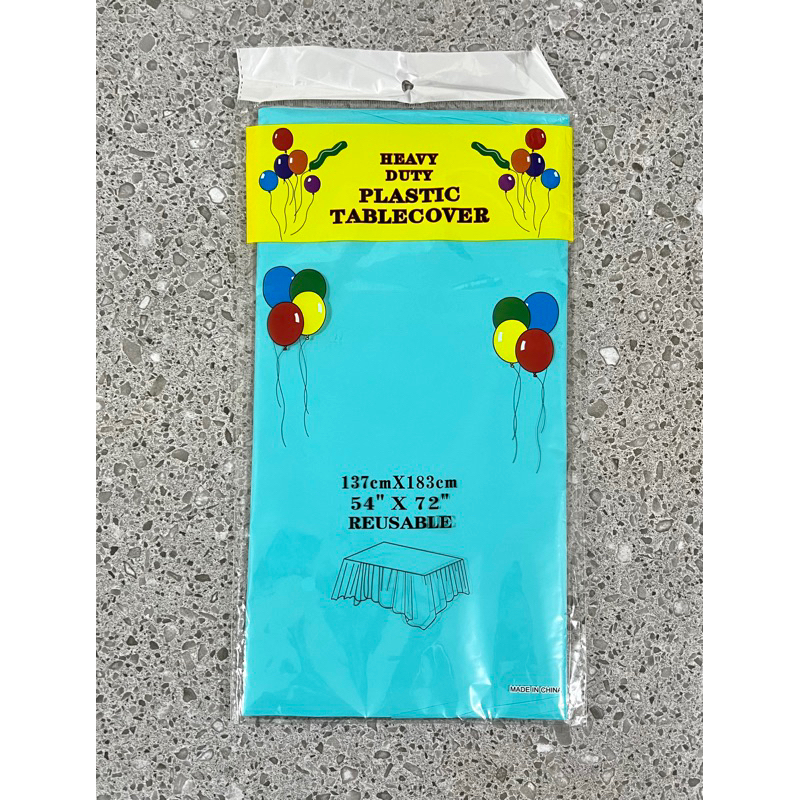 Agar.shop 6 Seater Plain Plastic Table Cover Waterproof Rectangular Disposable Party Decoration ...