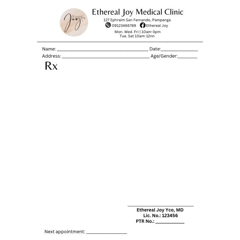 MEDICAL CERTIFICATE | PRESCRIPTION PAD | LABORATORY DIAGNOSTIC REQUEST ...
