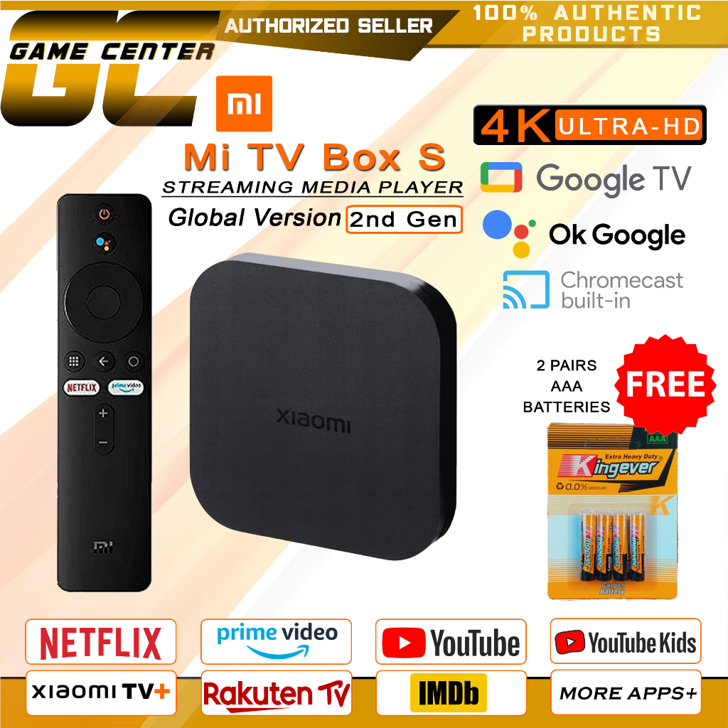 Xiaomi Mi TV BOX S Smart 4K Ultra HD 2G 8G Android 8.1 Global Version ...