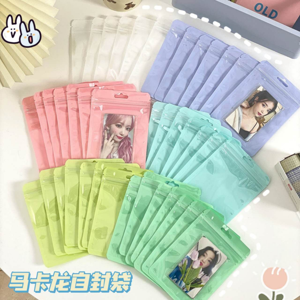 5PCS / SET ins macaron color ziplock bag color jewelry snack card ...