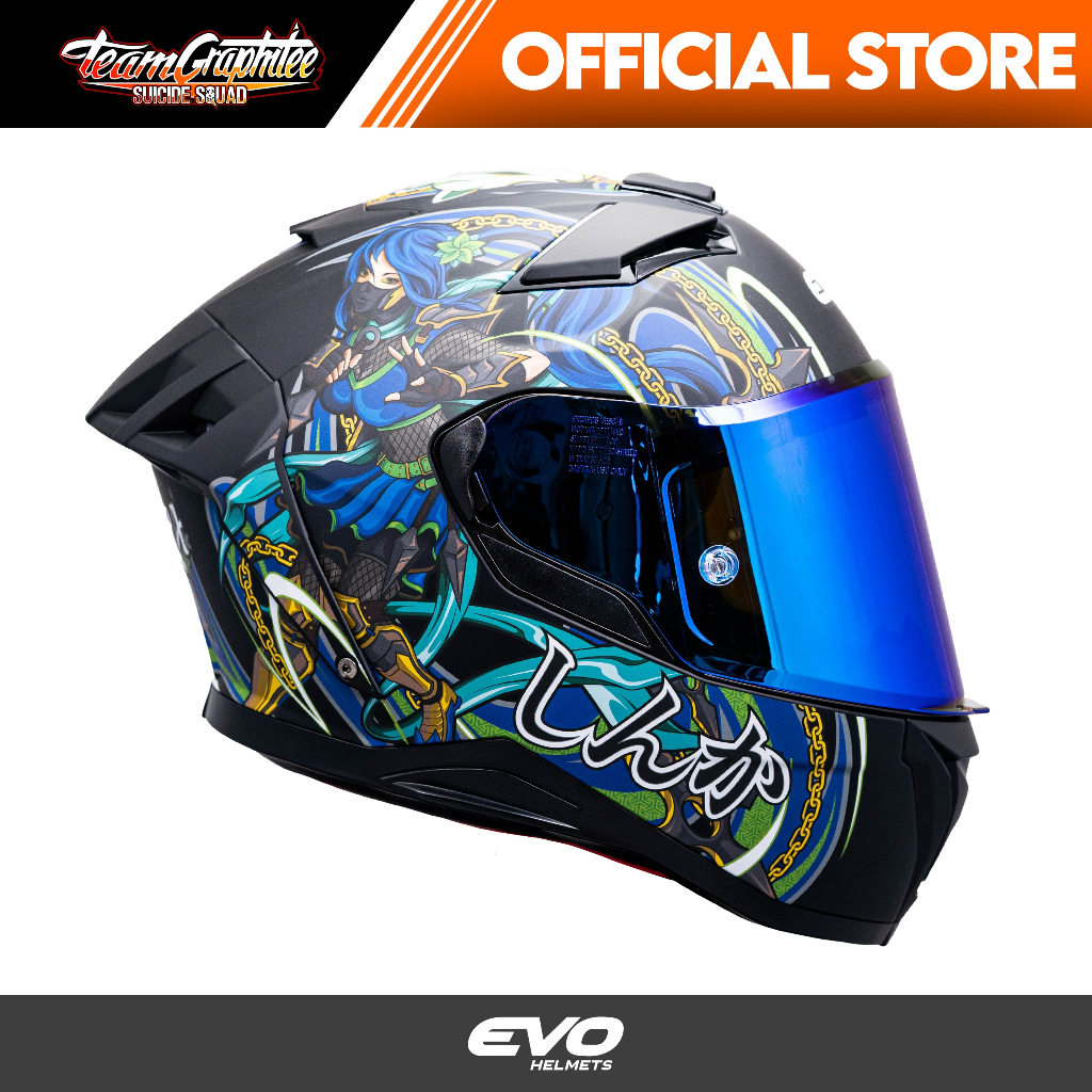 EVO HELMET XT300 SAKURA (REVO LENS) DUAL VISOR w/ free clear lens ...