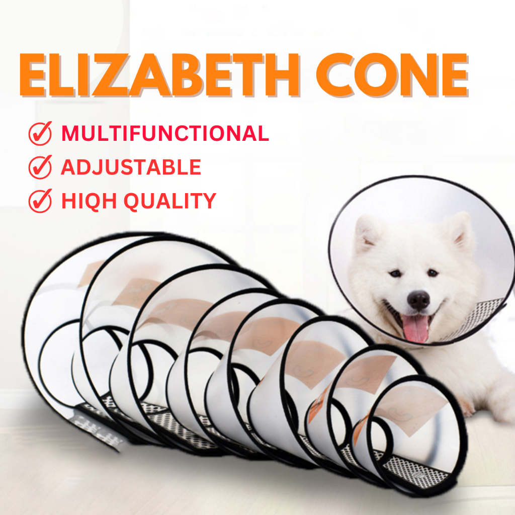 6-12pcs 7 sizes Pet Elizabeth Cone E-Collar Cat Dog Safety Collar ...