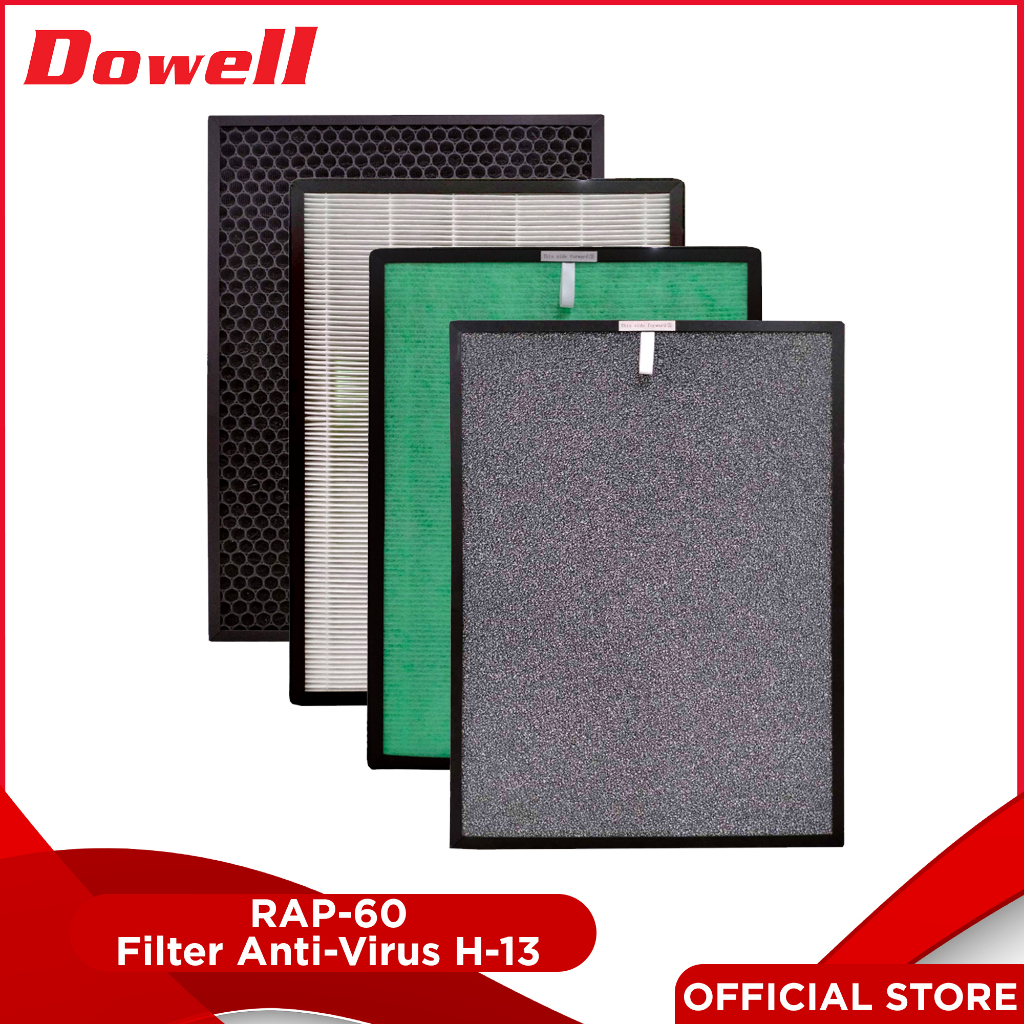 Dowell RAP-60 Air Purifier Filter with Anti-Bacterial Cotton Filter ...