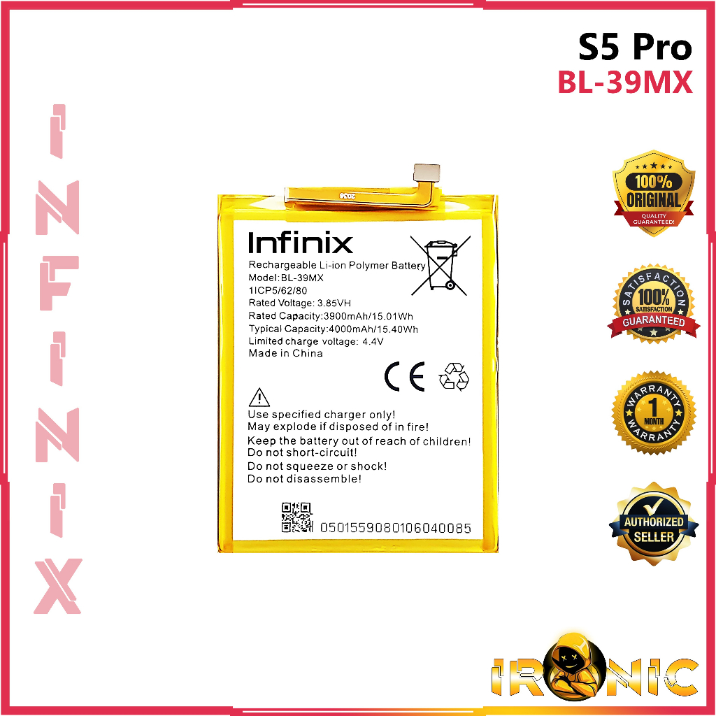 Infinix S5 Pro Battery Model BL-39MX Original Equipment Manufacture ...