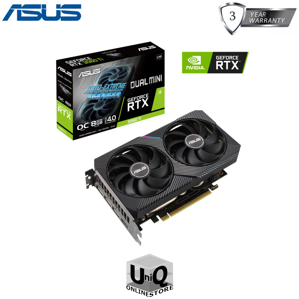 ASUS 8GB GDDR6 Graphics Card DUAL GeForce RTX™ 3060 Ti V2 MINI OC ...