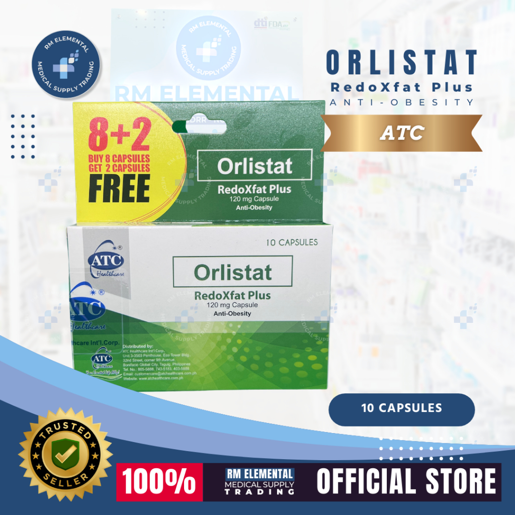 ATC Orlistat Redoxfat Plus 120 mg 10s (Box) | Shopee Philippines