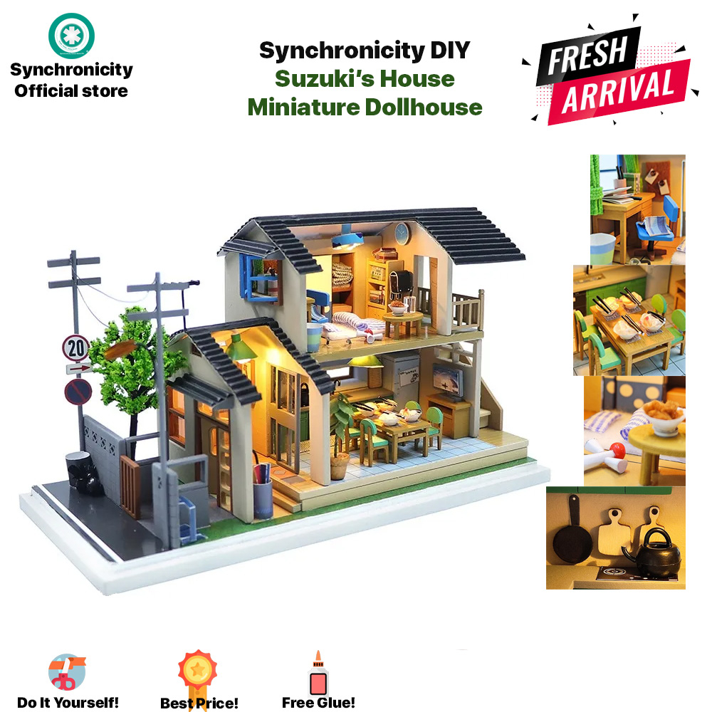 Miniature Dollhouse with Dust Cover House Series | Suzukis House ...