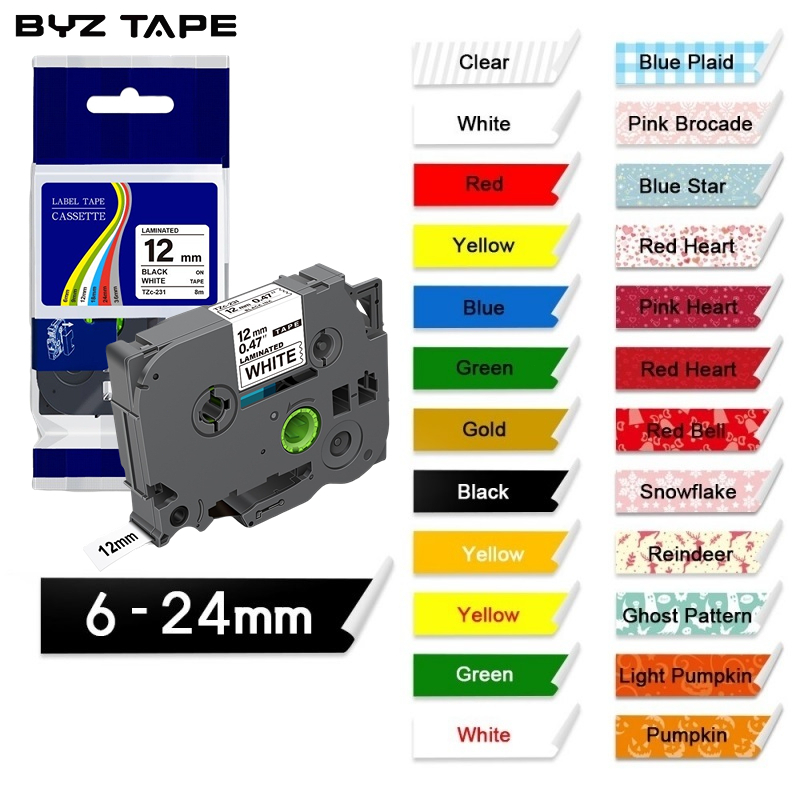 TZe231 Tze Tape 6/9/12/18/24mm tze231 tze221 tze211 Compatible Brother ...