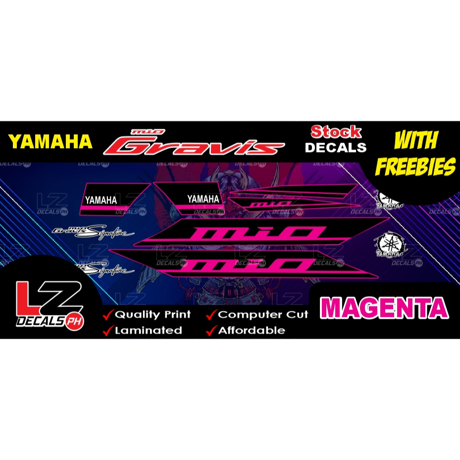 Yamaha Mio Gravis Stock Decals / Stickers with freebies | Shopee ...