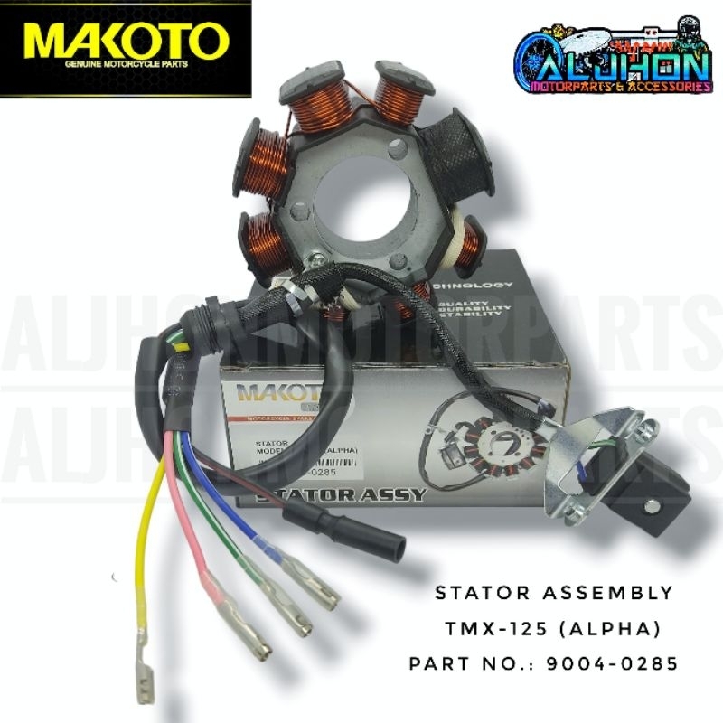 MAKOTO TMX 125 ALPHA STATOR ASSY 1Primary+7Coils, 5 wires | Shopee ...