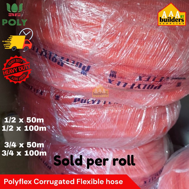 Polyflex Flexible Hose PVC 1/2 and 3/4 50m and 100m | Shopee Philippines