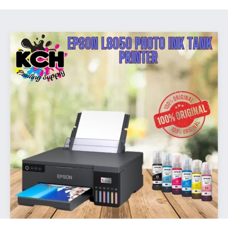 Epson L8050 Photo Ink Tank Printer With Set Of Original Inks (6 colors ...