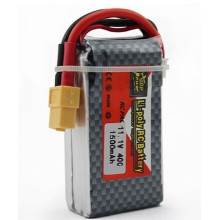 3S LiPo Battery 11.1V 1500Mah 3S 40C Max 60C XT60 Plug For RC ...