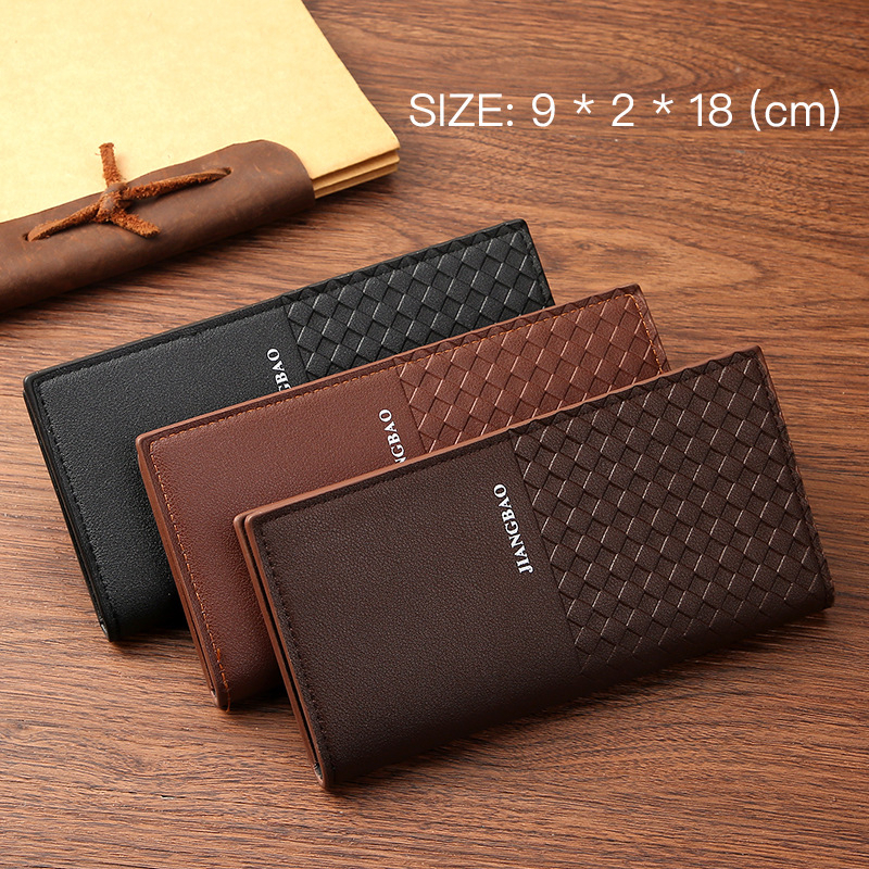Korean Plaid Long wallet for men casual hot selling men's wallet Korean ...