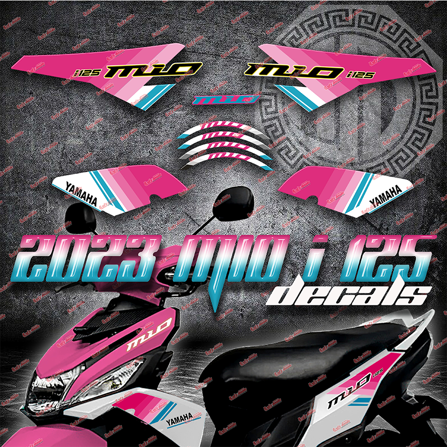 YAMAHA MIO i 125 STOCK DECALS STICKER FOR MOTORCYCLE PARTS AND ...