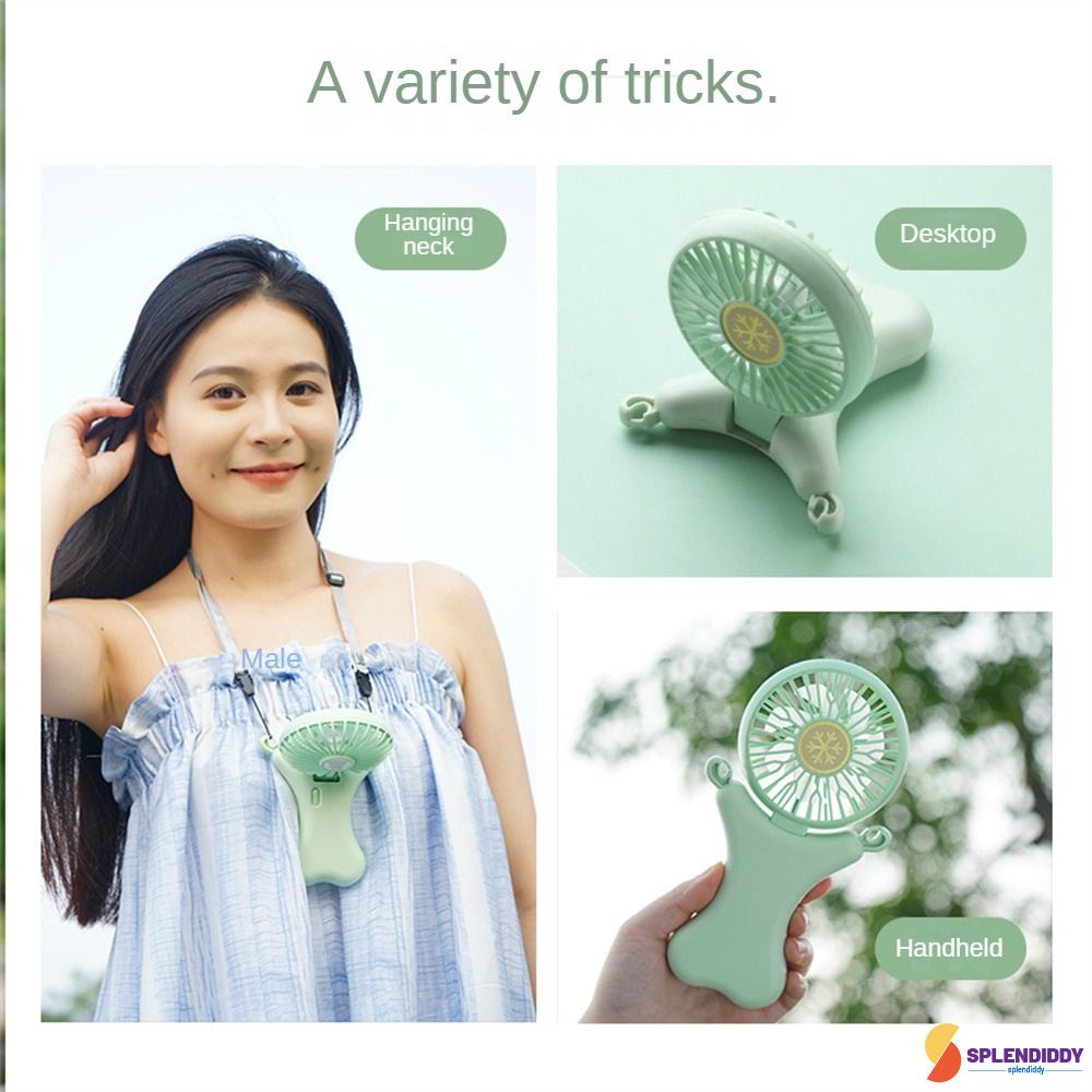 100% Original Meet Mini Hanging Neck Fan Desk Fan Air Cooler 180 Degree ...