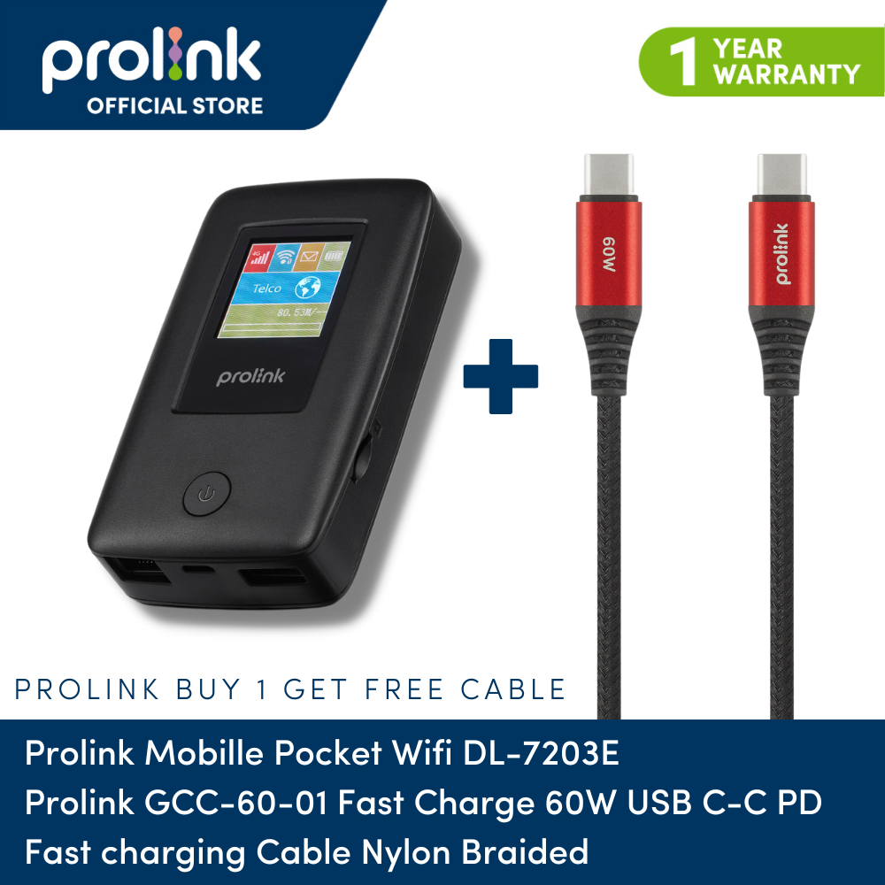 [BUNDLE 3] Prolink Mobile Pocket Wifi DL-7203E FREE USB Cables | Shopee ...