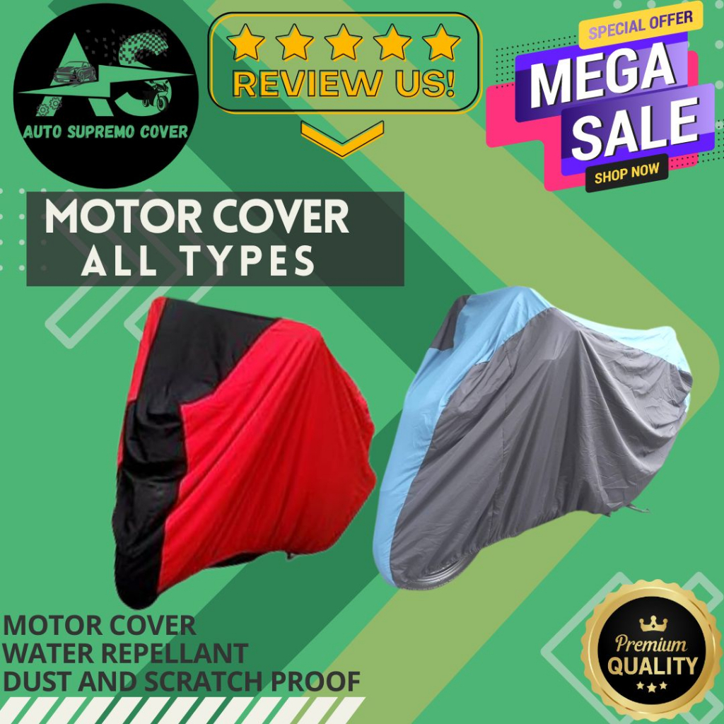 MOTORCYCLE COVER ALL TYPES NMAX ADV CLICK V1 V2 V3 MIO AEROX BAJAJ TMX ...