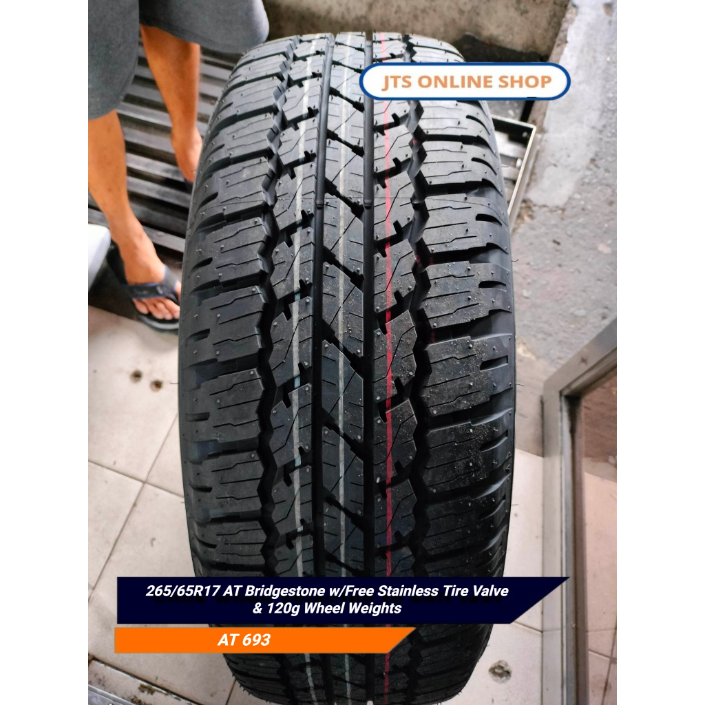 265 65R17 AT Bridgestone W Free Stainless Tire Valve 120g Wheel