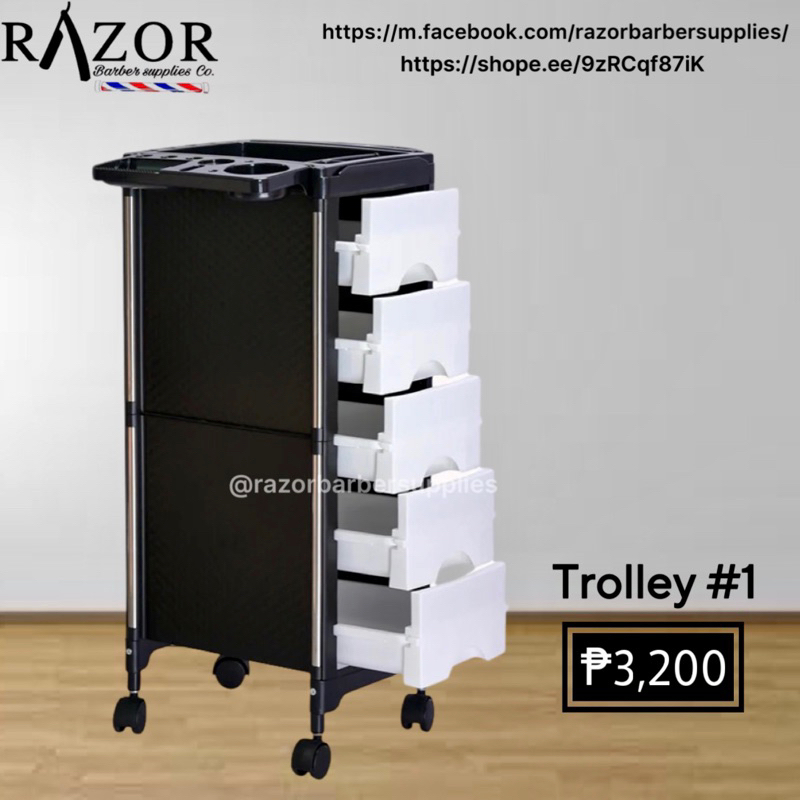 Beauty Salon Trolley Barber Salon Trolley Storage Cart Razor Barber ...