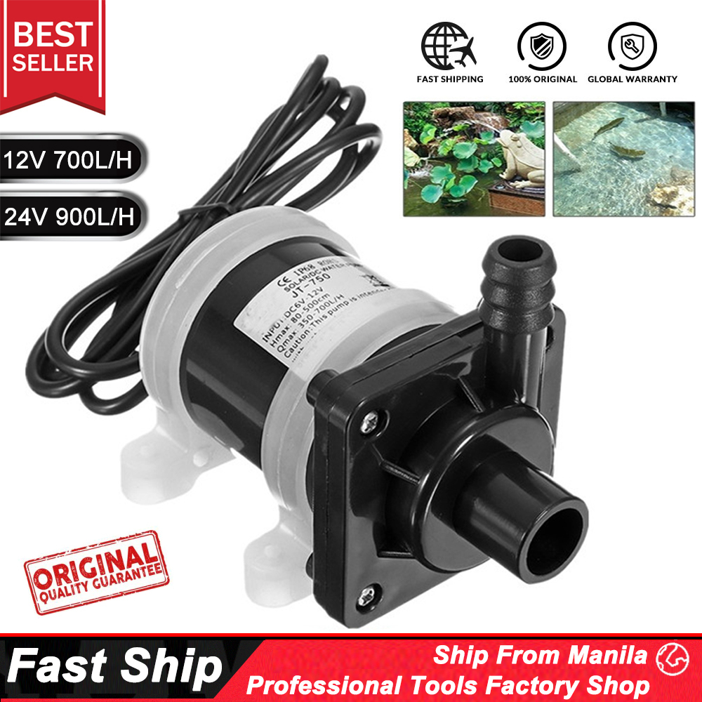 12V Solar Motor Brushless Water Pump 700L / H brushless electromagnetic Submersible Water Pump ...