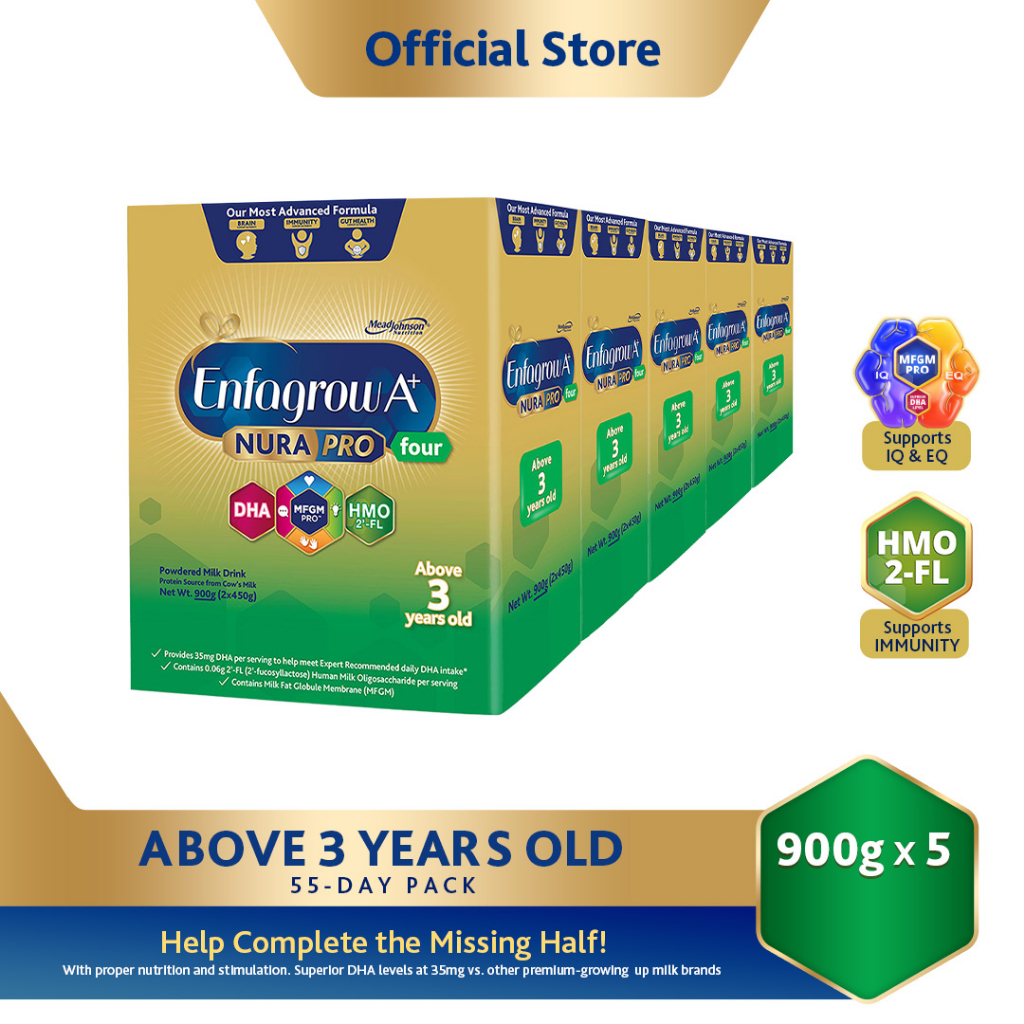 Enfagrow A+ Four Nurapro 4.5kg (900g x 5) Powdered Milk Drink for Kids ...