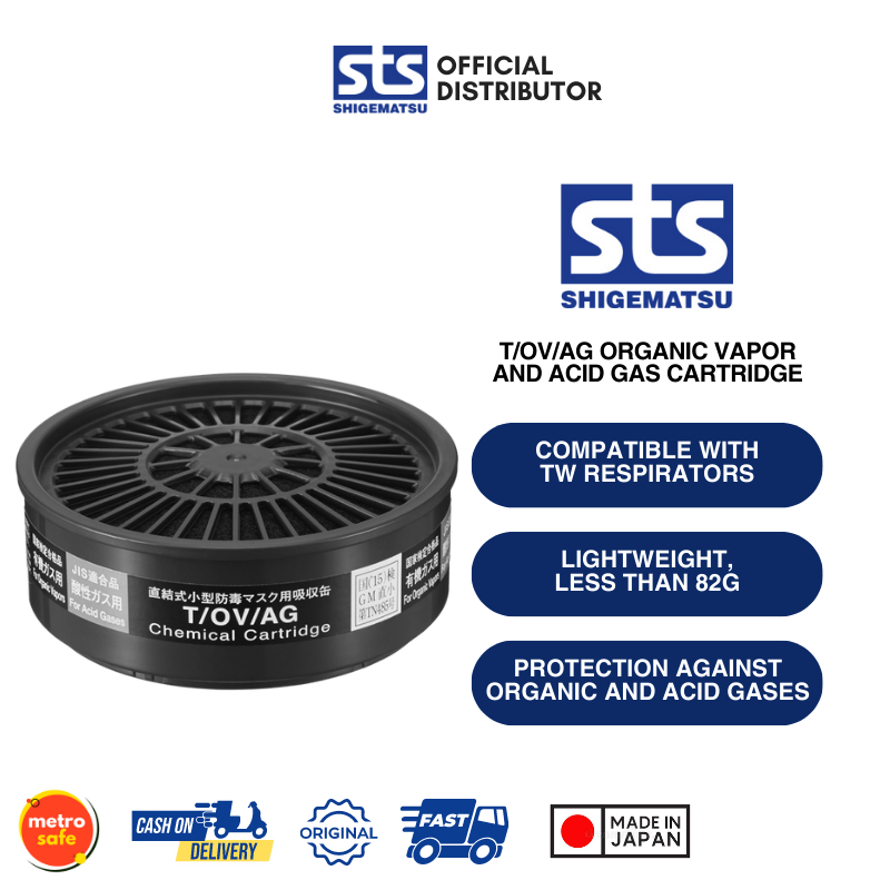 SHIGEMATSU Organic and Acid Gases Filter Cartridge T/OV/AG for TW01SC ...