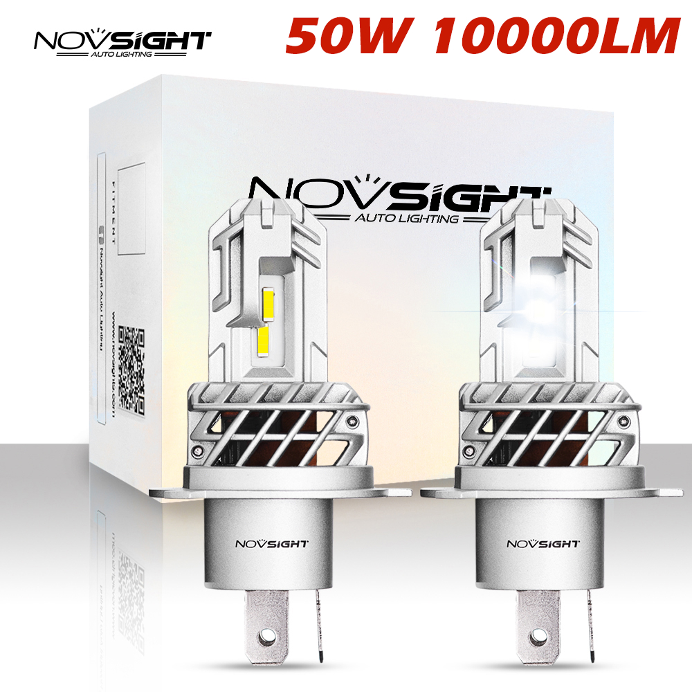 Novsight N37 H4 H11 LED Headlight Light Bulb 120W 22000LM A Pair 6500K ...