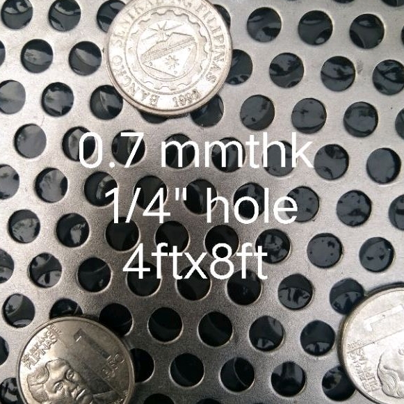 Perforated metal sheet/screen 1/4 hole 4ftx8ft | Shopee Philippines