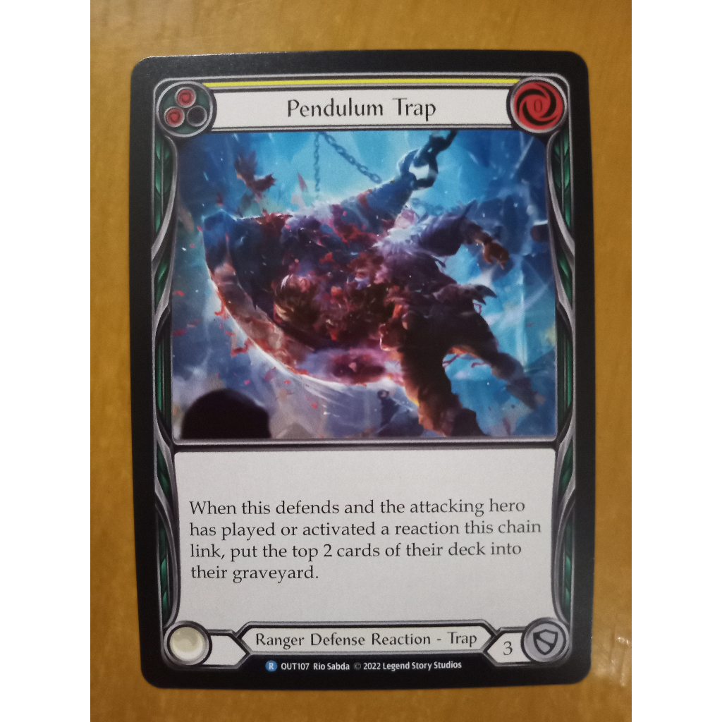 FAB Flesh and Blood TCG: Pendulum Trap Outsiders Rare Ranger Defense ...