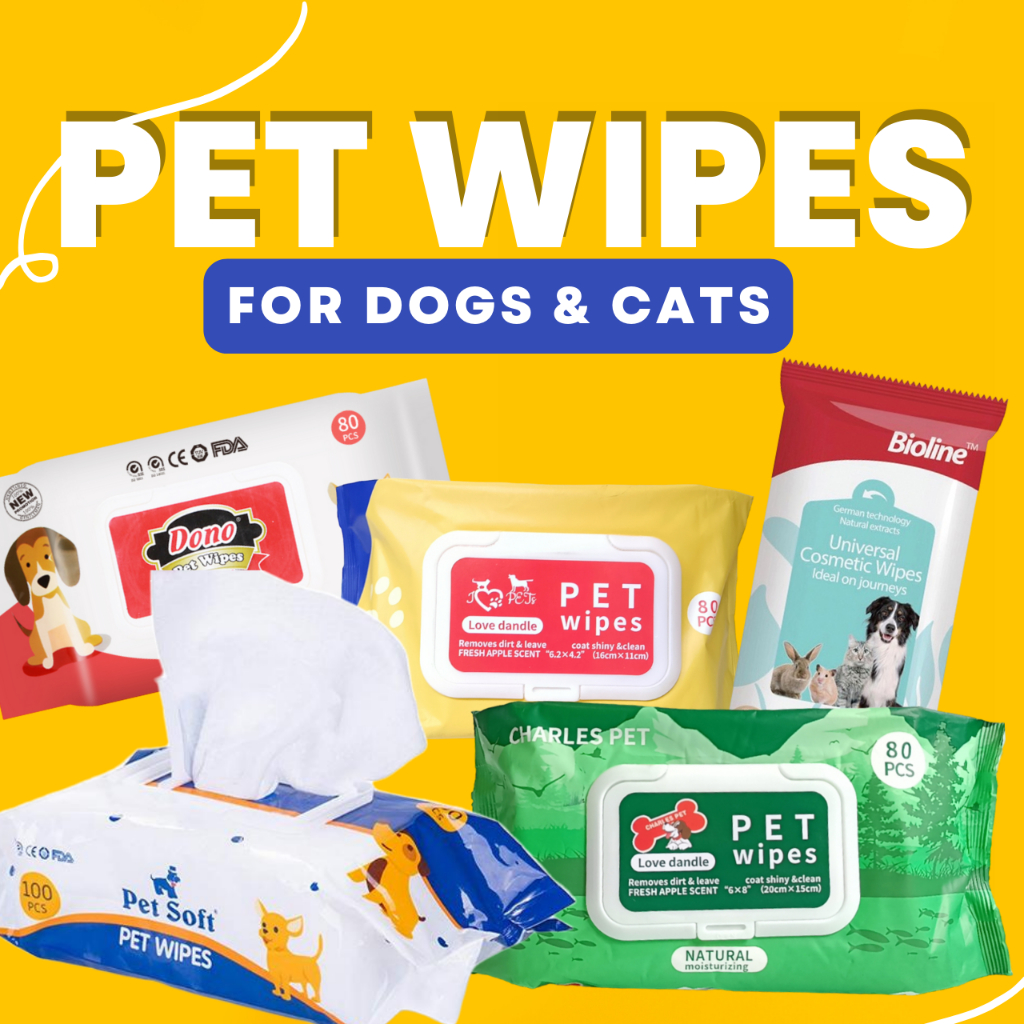 3pcs Pet Wipes Dog Wipes Cat Wipes Multi-Purpose Ear Eye Wipes for Dogs ...