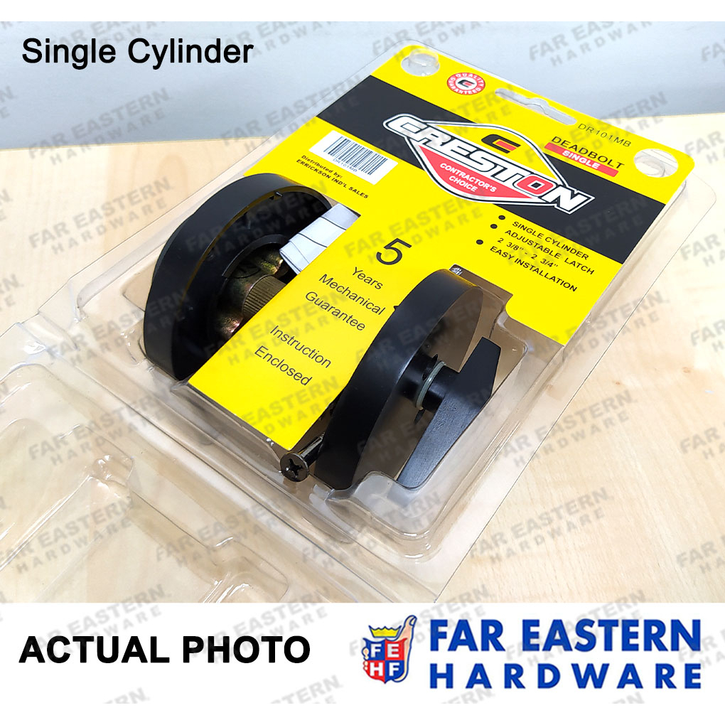 CRESTON Dead Bolt Single | Double Cylinder Deadbolt Door Lock Matte ...